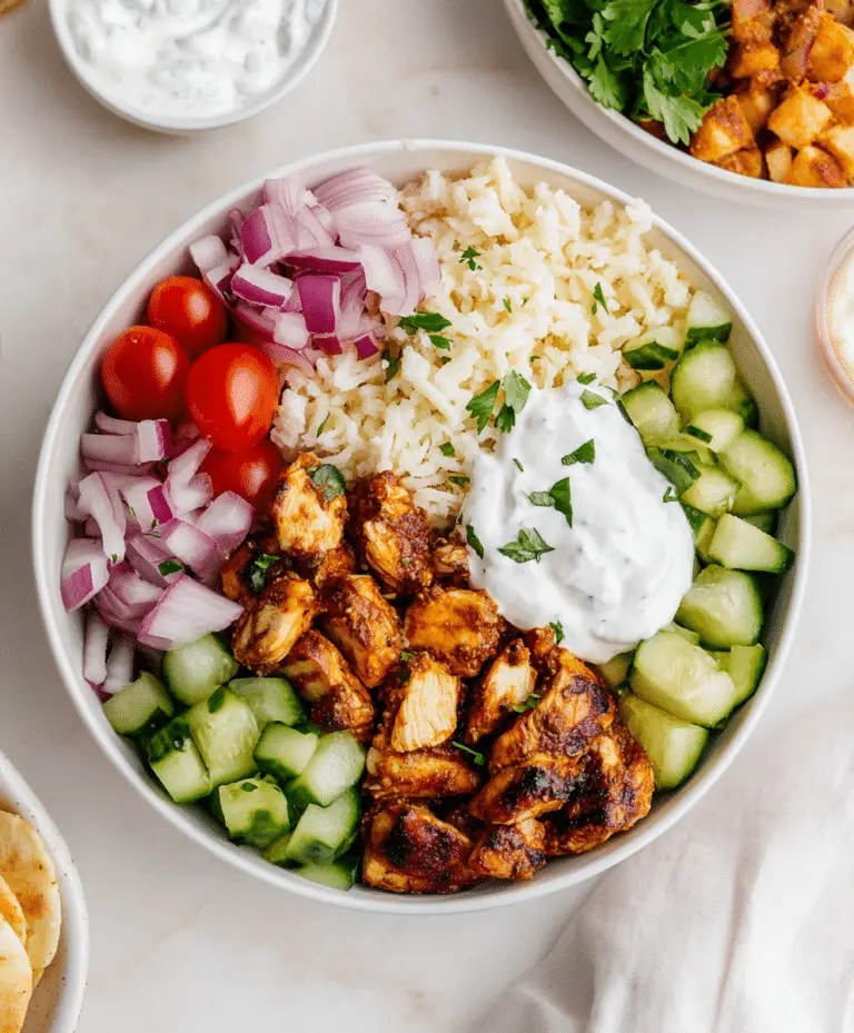 Chicken Gyro Bowls Recipe - Savory Recipe