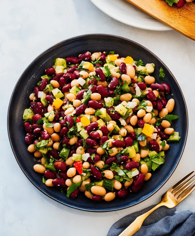 Mediterranean Bean Salad Recipe - Savory Recipe