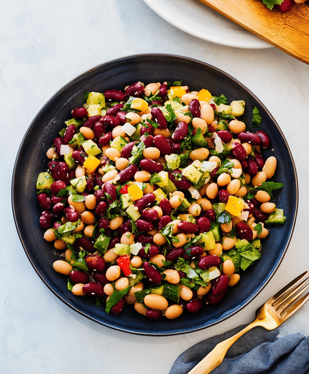 Mediterranean Bean Salad Recipe - Savory Recipe