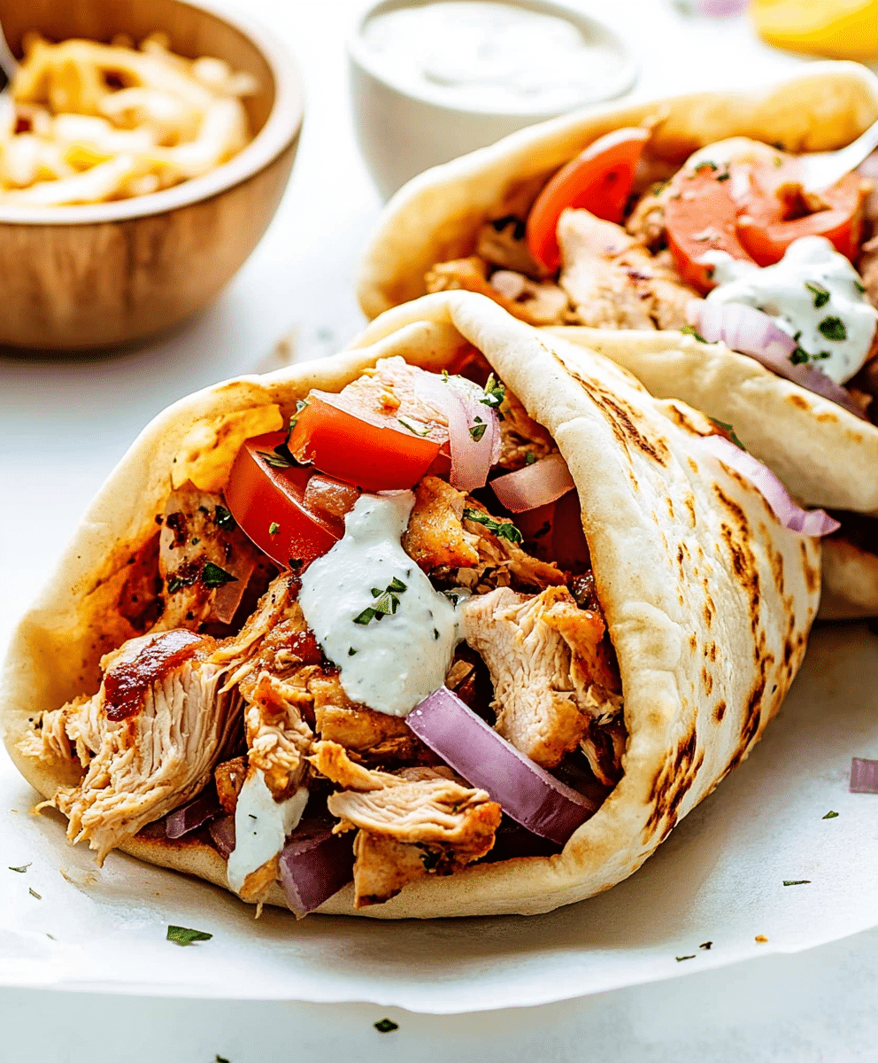 Greek Chicken Gyros Recipe - Savory Recipe