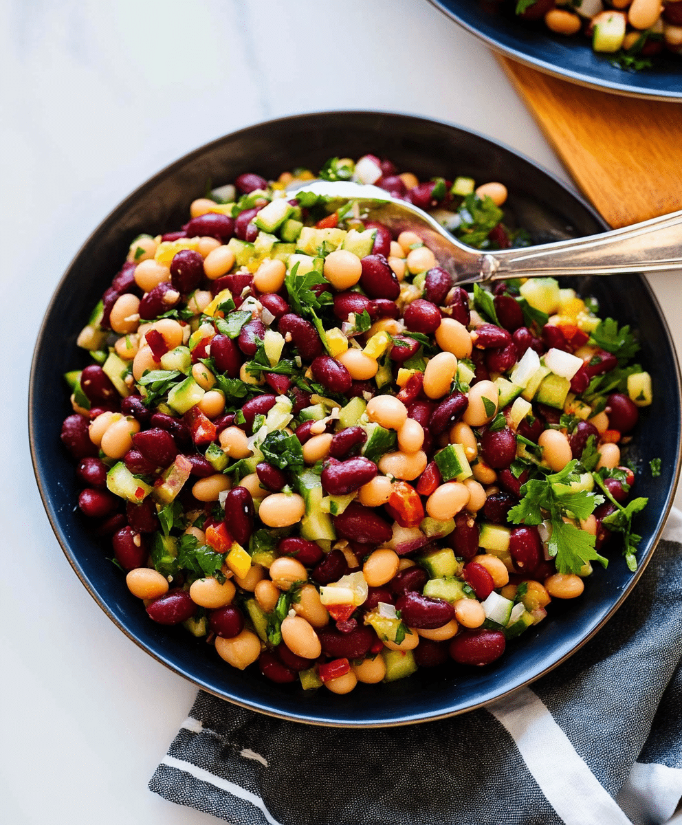 Mediterranean Bean Salad Recipe - Savory Recipe