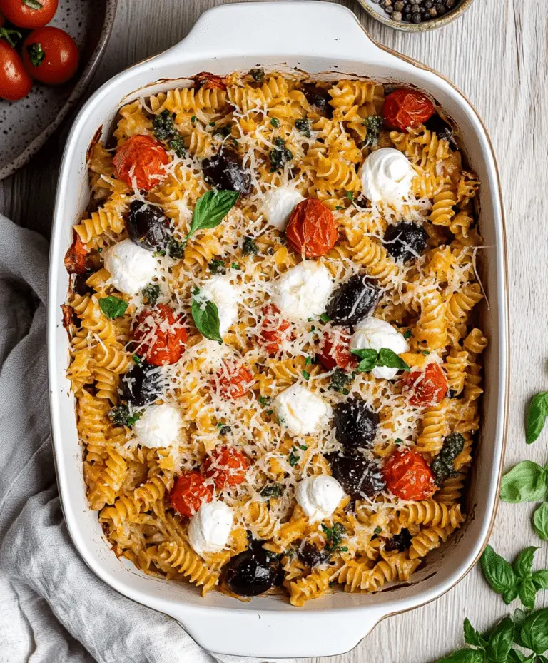 Baked Mediterranean Pasta Recipe - Savory Recipe