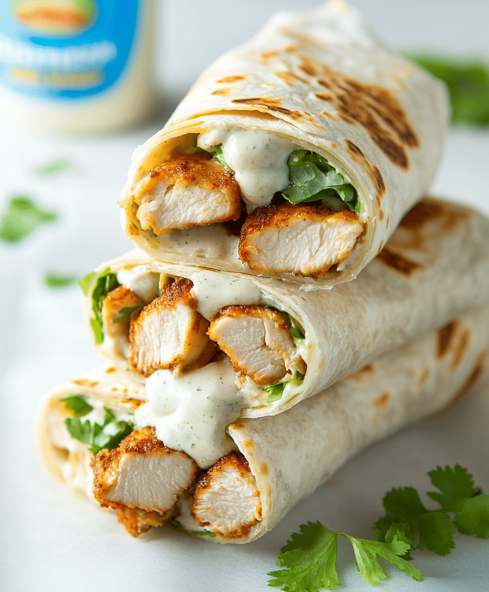 Chicken Ranch Wraps Recipe - Savory Recipe