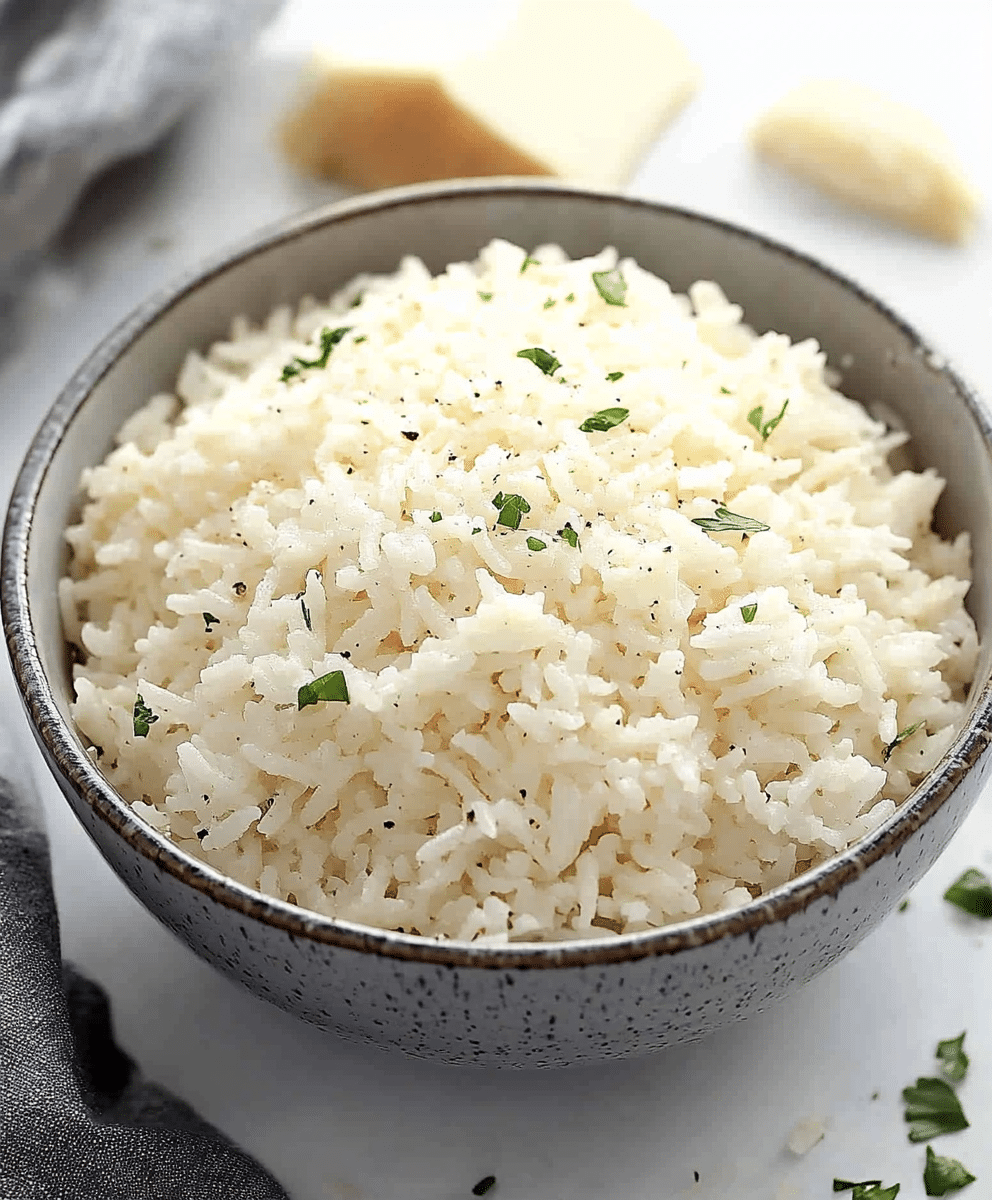 Garlic Parmesan Rice Recipe - Savory Recipe