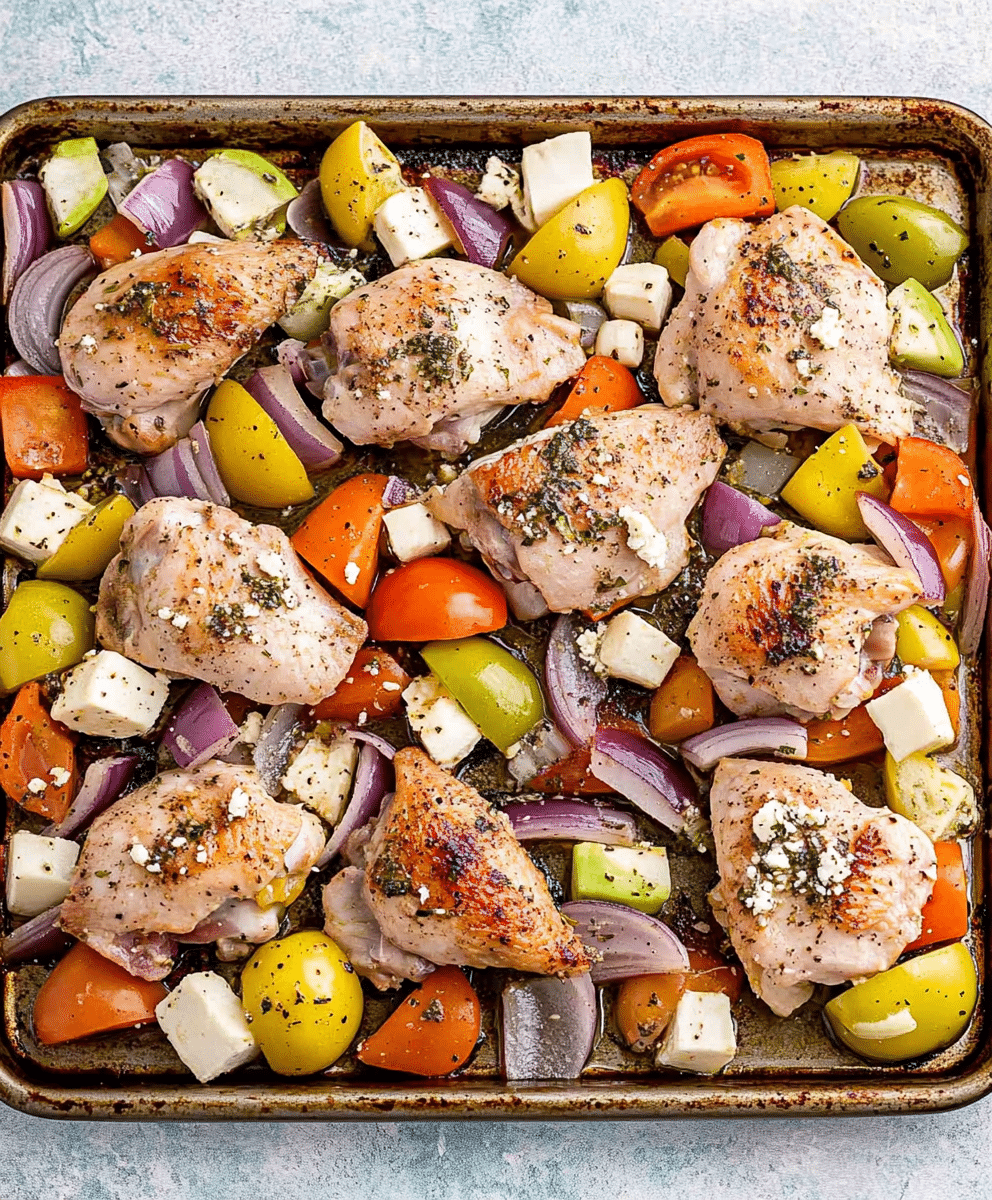 Greek Sheet Pan Chicken Recipe - Savory Recipe