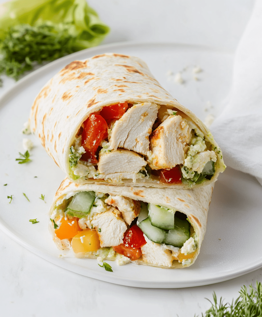 Amazing Mediterranean Chicken Wraps Recipe - Savory Recipe