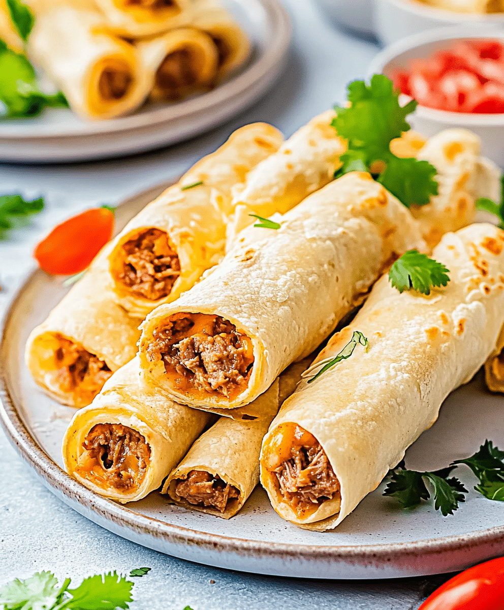 Baked Cheesy Beef Taquitos Recipe - Savory Recipe