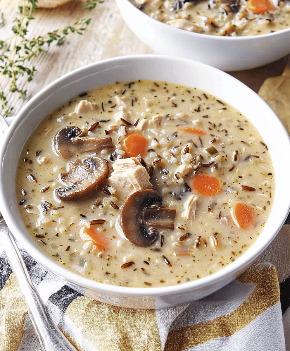 Creamy Mushroom Chicken And Wild Rice Soup Recipe - Savory Recipe