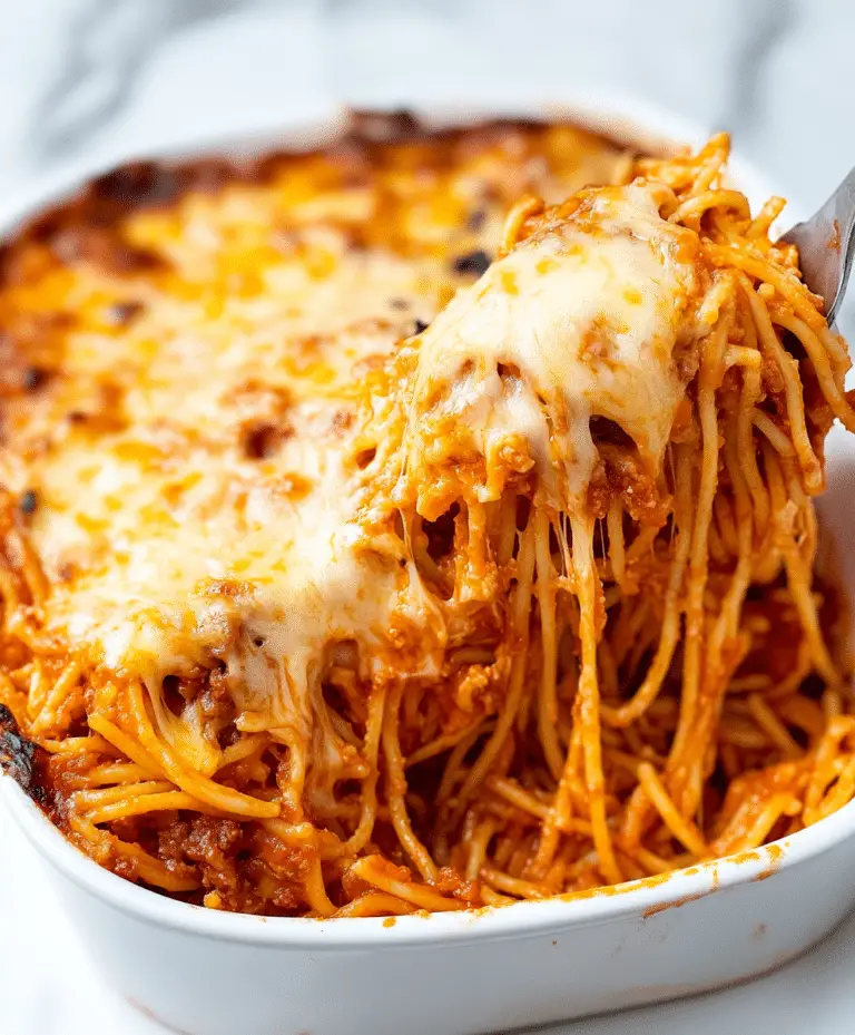 Easy Baked Spaghetti Recipe - Savory Recipe