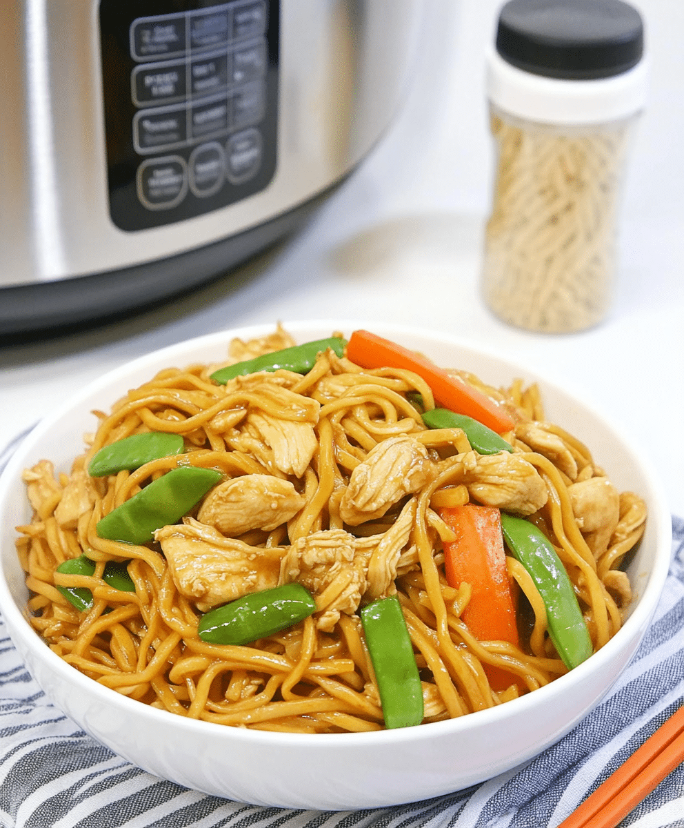 Instant Pot Chicken Lo Mein Recipe - Savory Recipe