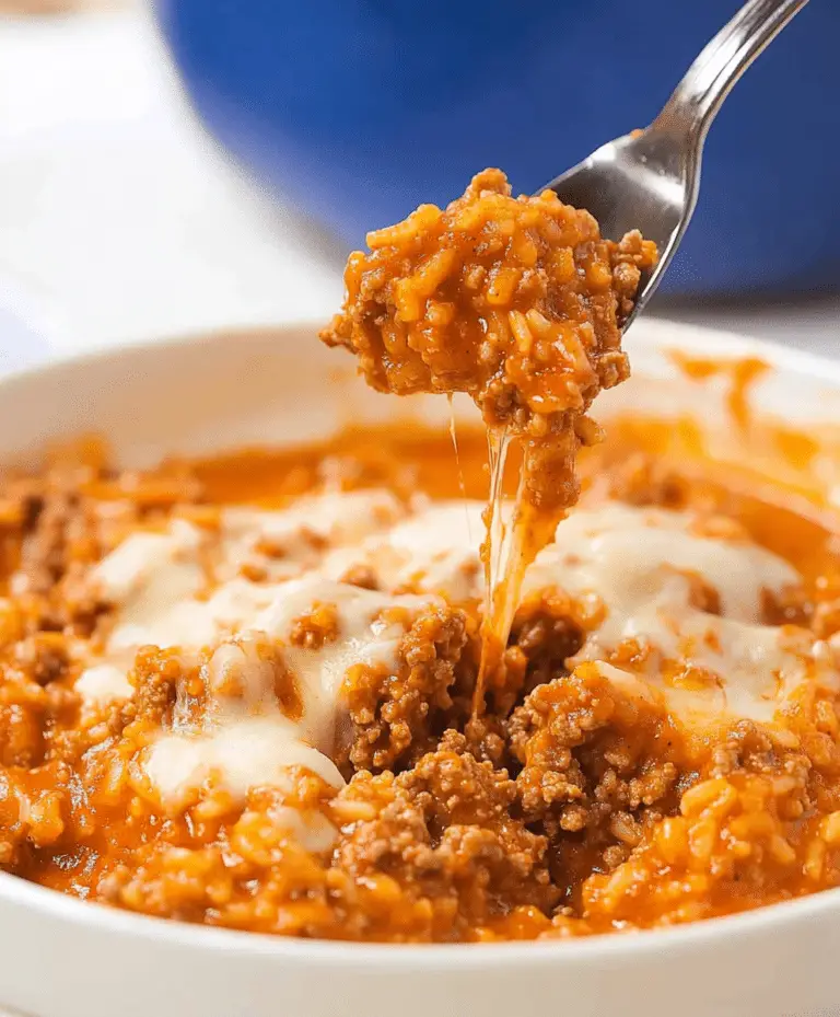 One Pot Sloppy Joe Ground Beef And Rice Recipe - Savory Recipe