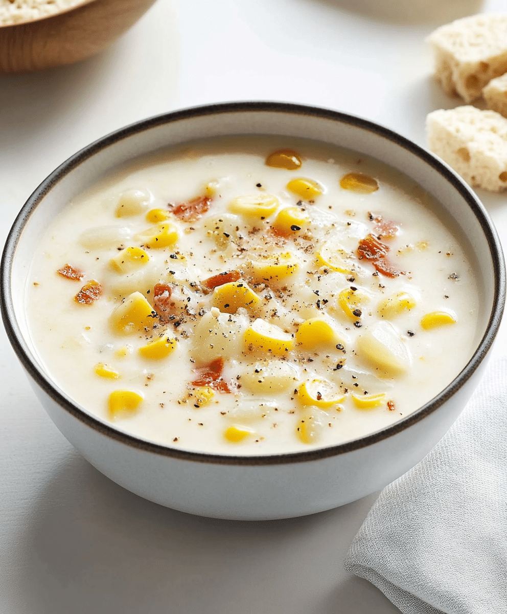 Creamy Corn Chowder Recipe - Savory Recipe