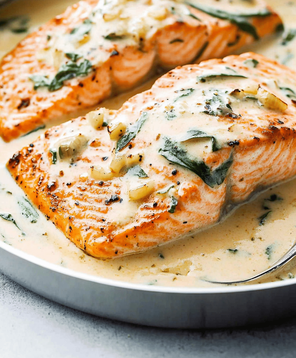 Creamy Garlic Butter Salmon Recipe - Savory Recipe