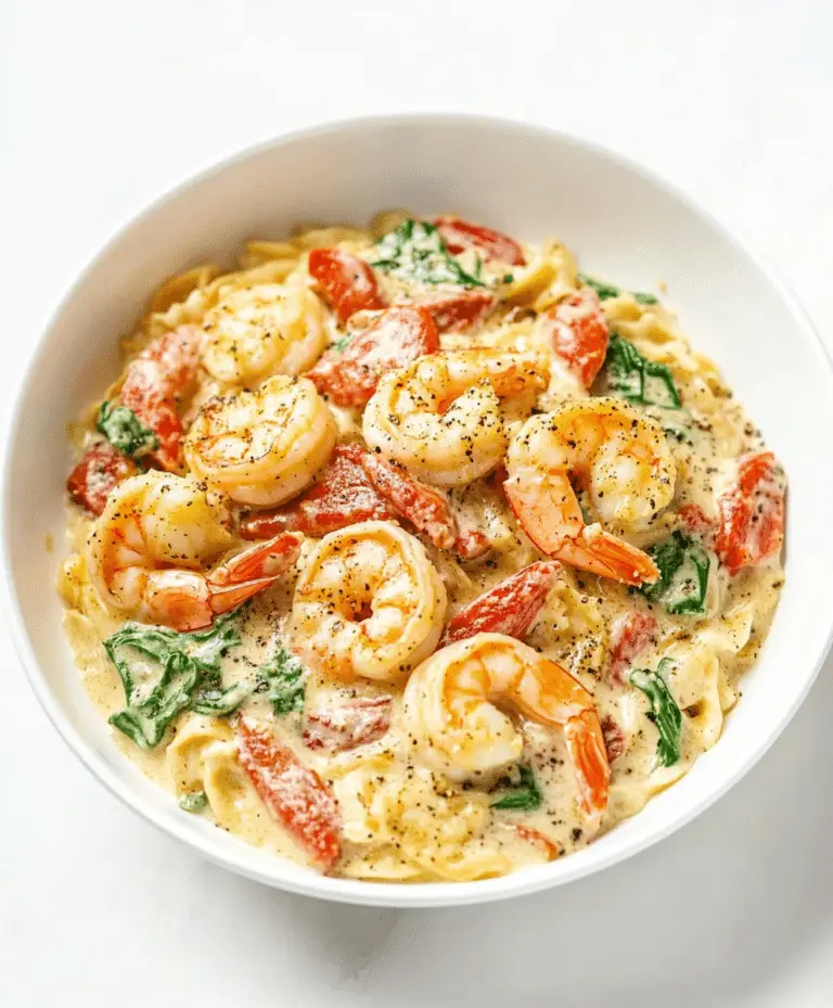 Easy Creamy Tuscan Shrimp Recipe - Savory Recipe