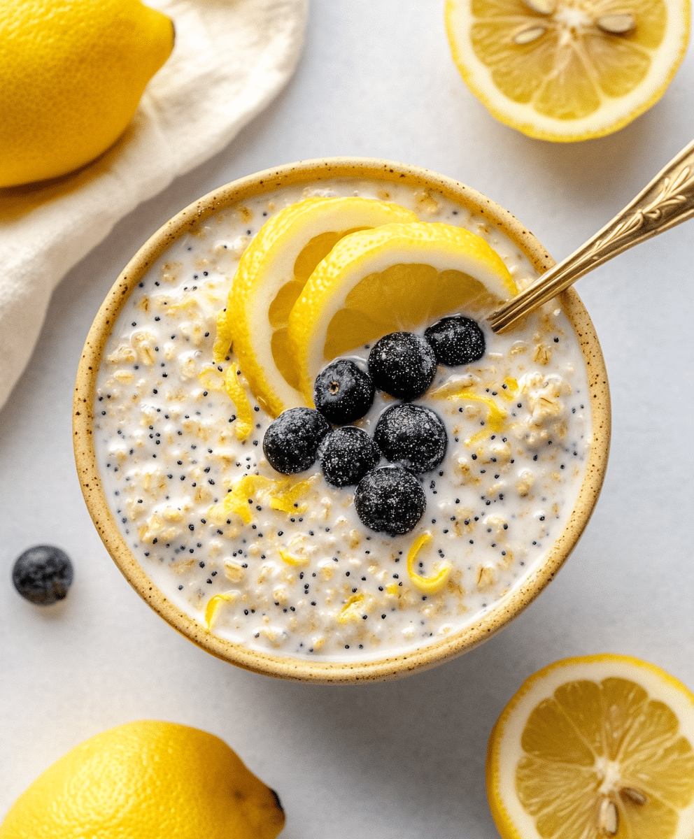 Lemon Poppy Seed Overnight Oats Recipe - Savory Recipe
