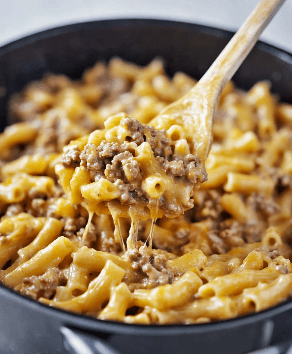 One-pot Cheeseburger Pasta Recipe - Savory Recipe