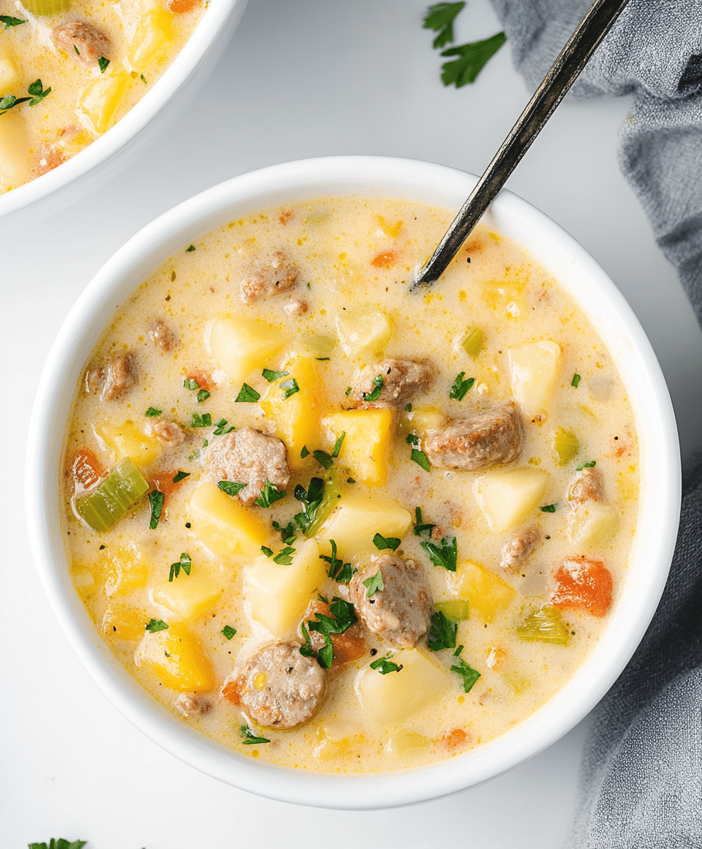 Potato And Sausage Chowder Recipe - Savory Recipe