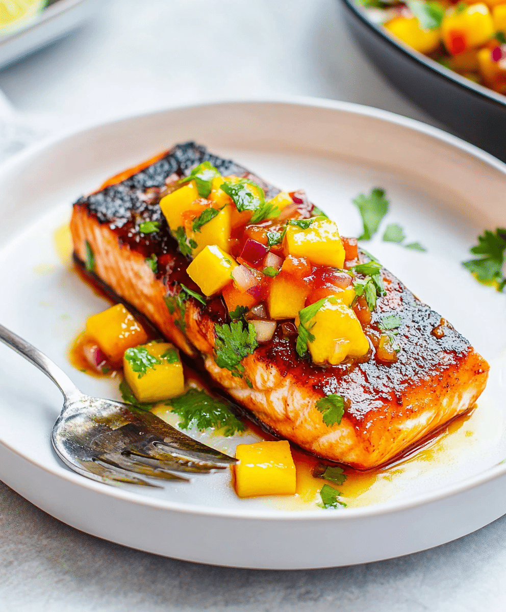 Salmon With Mango Salsa Recipe - Savory Recipe