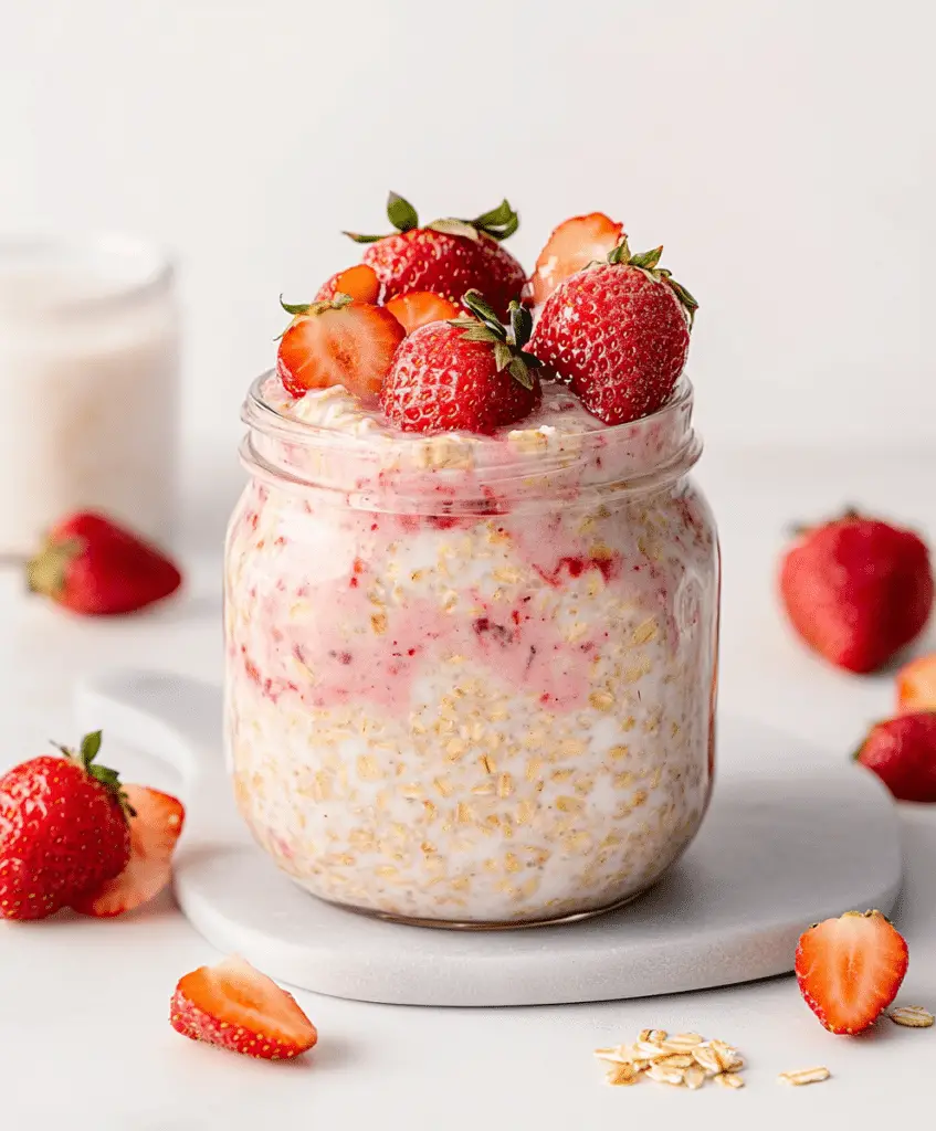 Strawberry Overnight Oats Recipe - Savory Recipe