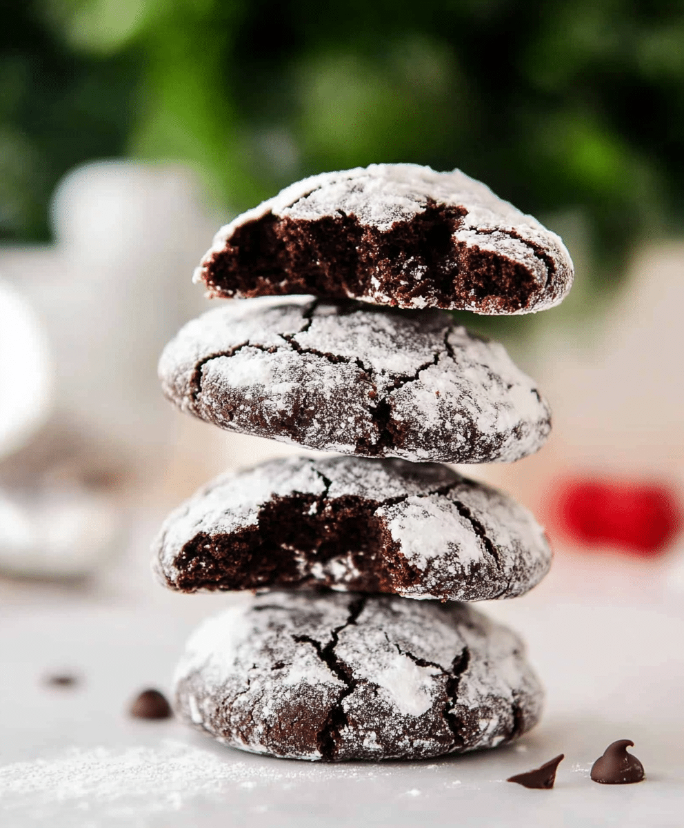 Chewy Chocolate Crinkle Cookies Recipe - Savory Recipe