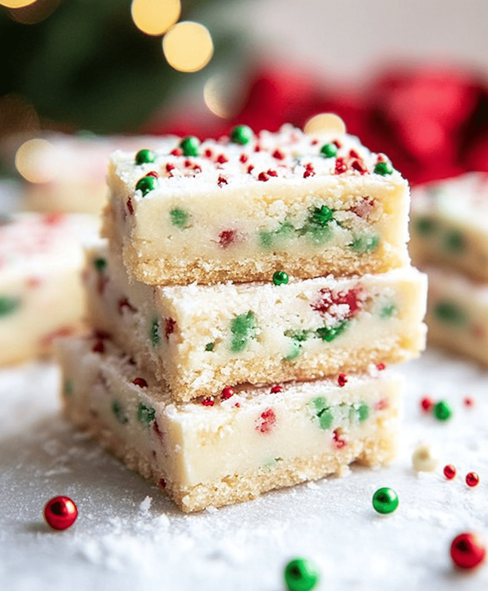 Easy Festive Christmas Sugar Cookie Bars Recipe - Savory Recipe