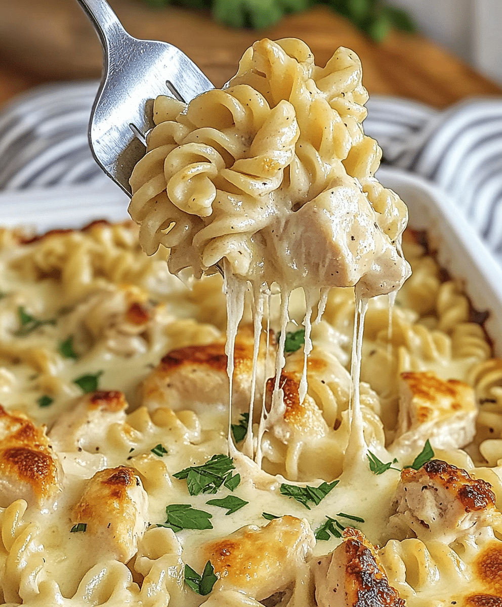 Garlic Parmesan Chicken Pasta Bake Recipe - Savory Recipe