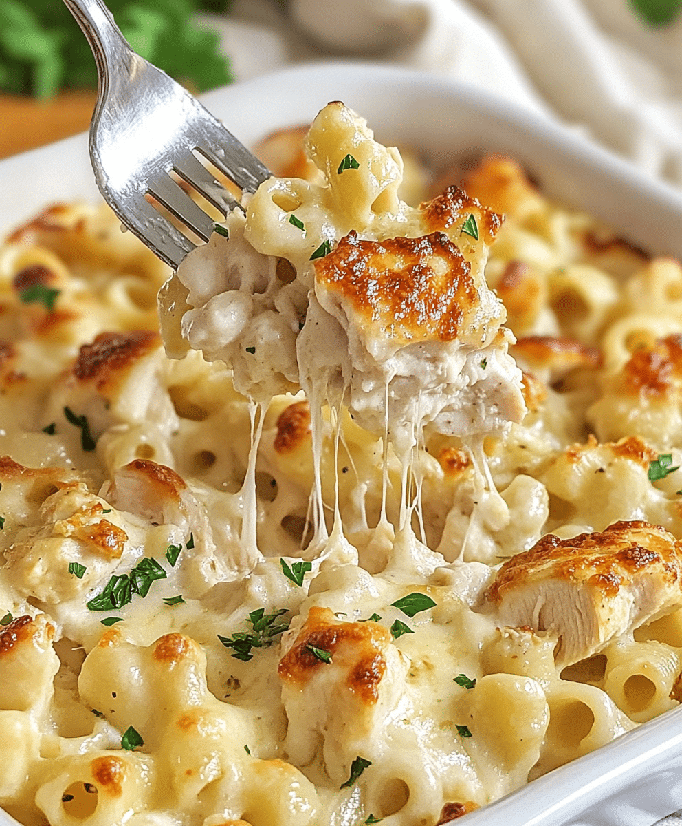 Garlic Parmesan Chicken Pasta Bake Recipe - Savory Recipe