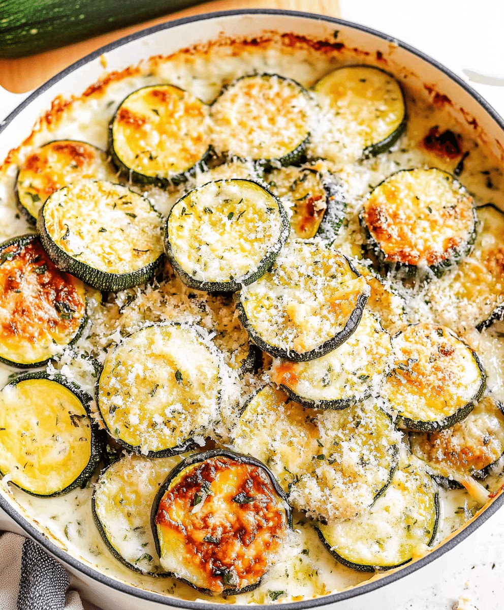 Creamy Parmesan Zucchini Recipe - Savory Recipe