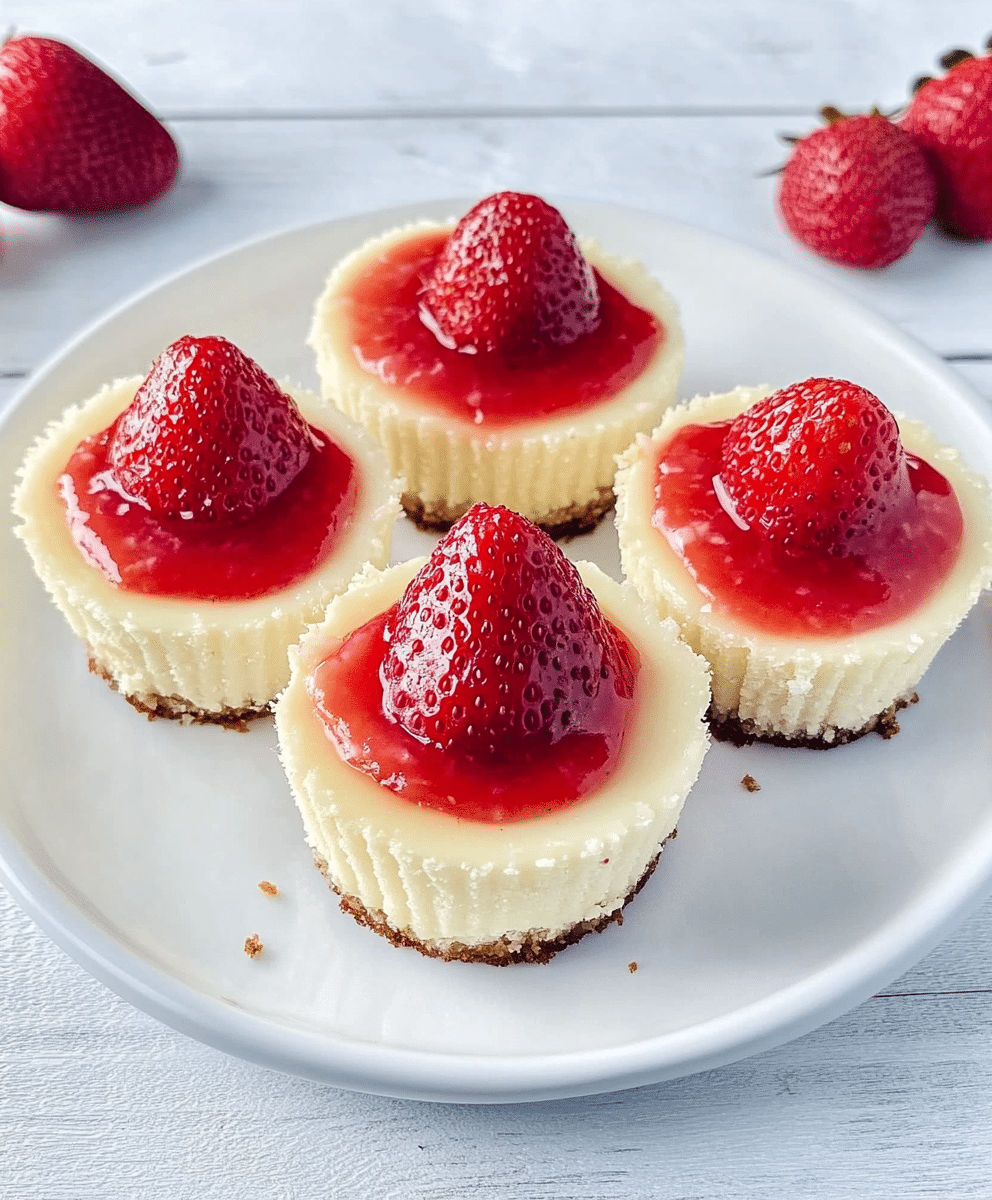 Mini Strawberry Cheesecakes Recipe - Savory Recipe