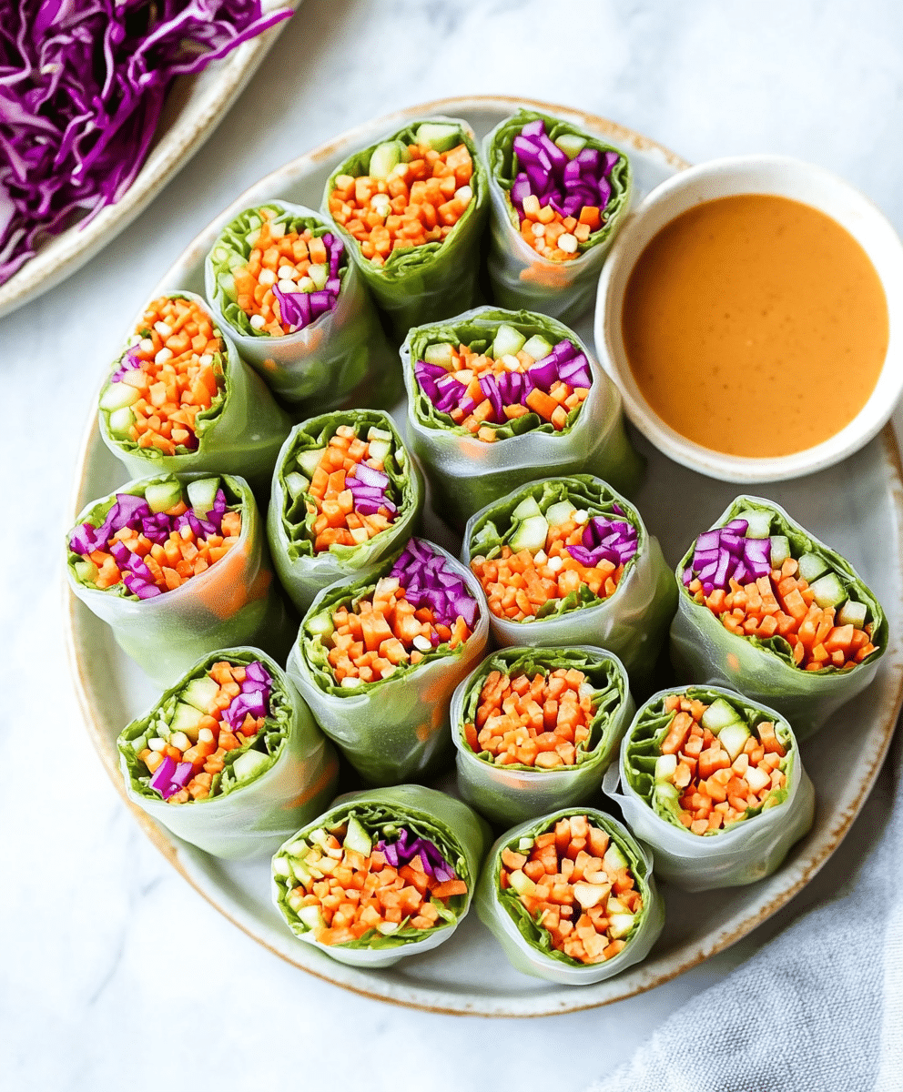 Vegetable Spring Rolls With Peanut Sauce Recipe - Savory Recipe