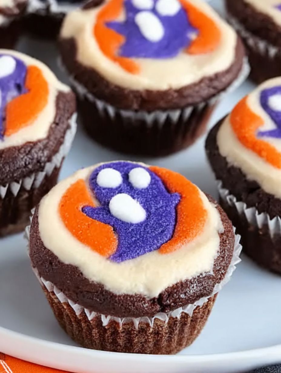 Halloween Pillsbury Ghost Sugar Cookie Brookie Cups Recipe - Savory Recipe