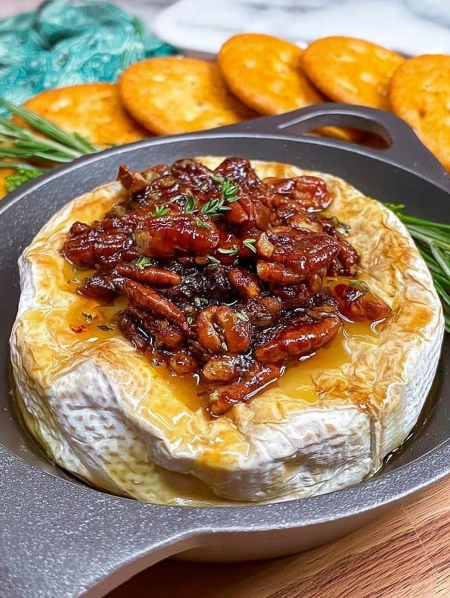 Baked Brie With Fig Jam And Pecans Recipe