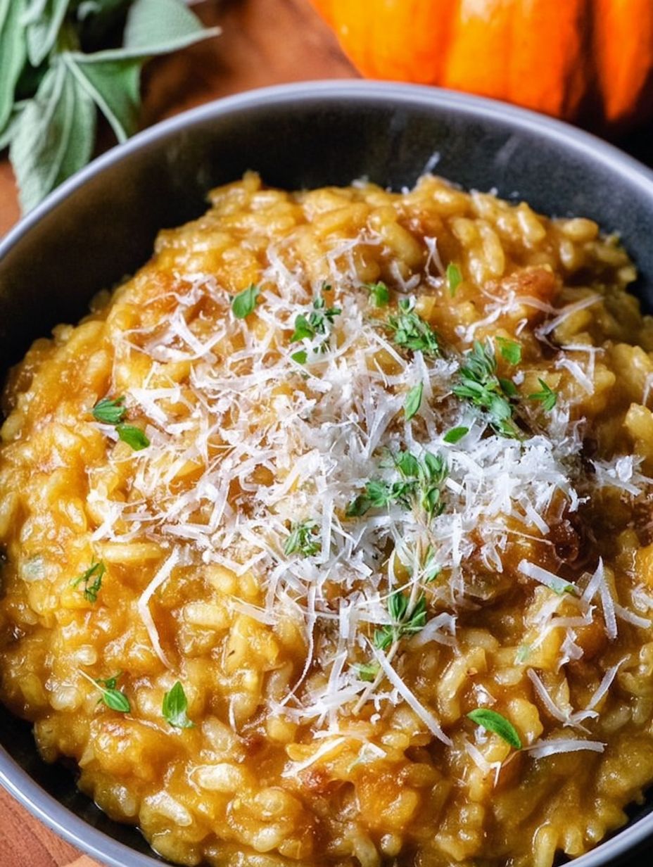 Cozy Slow Cooker Pumpkin Risotto Recipe for Easy Thanksgiving - Savory Recipe