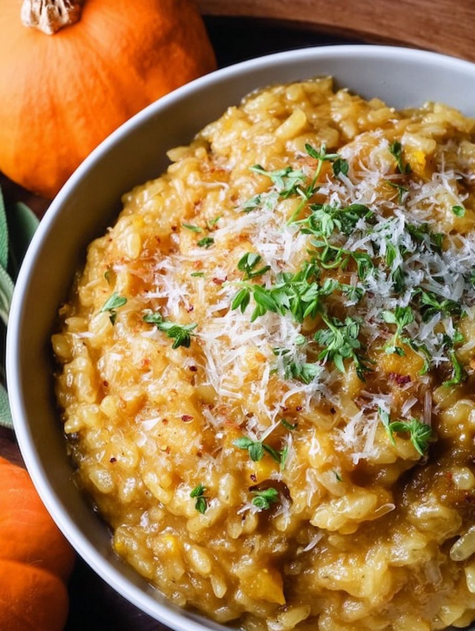Cozy Slow Cooker Pumpkin Risotto Recipe for Easy Thanksgiving - Savory ...