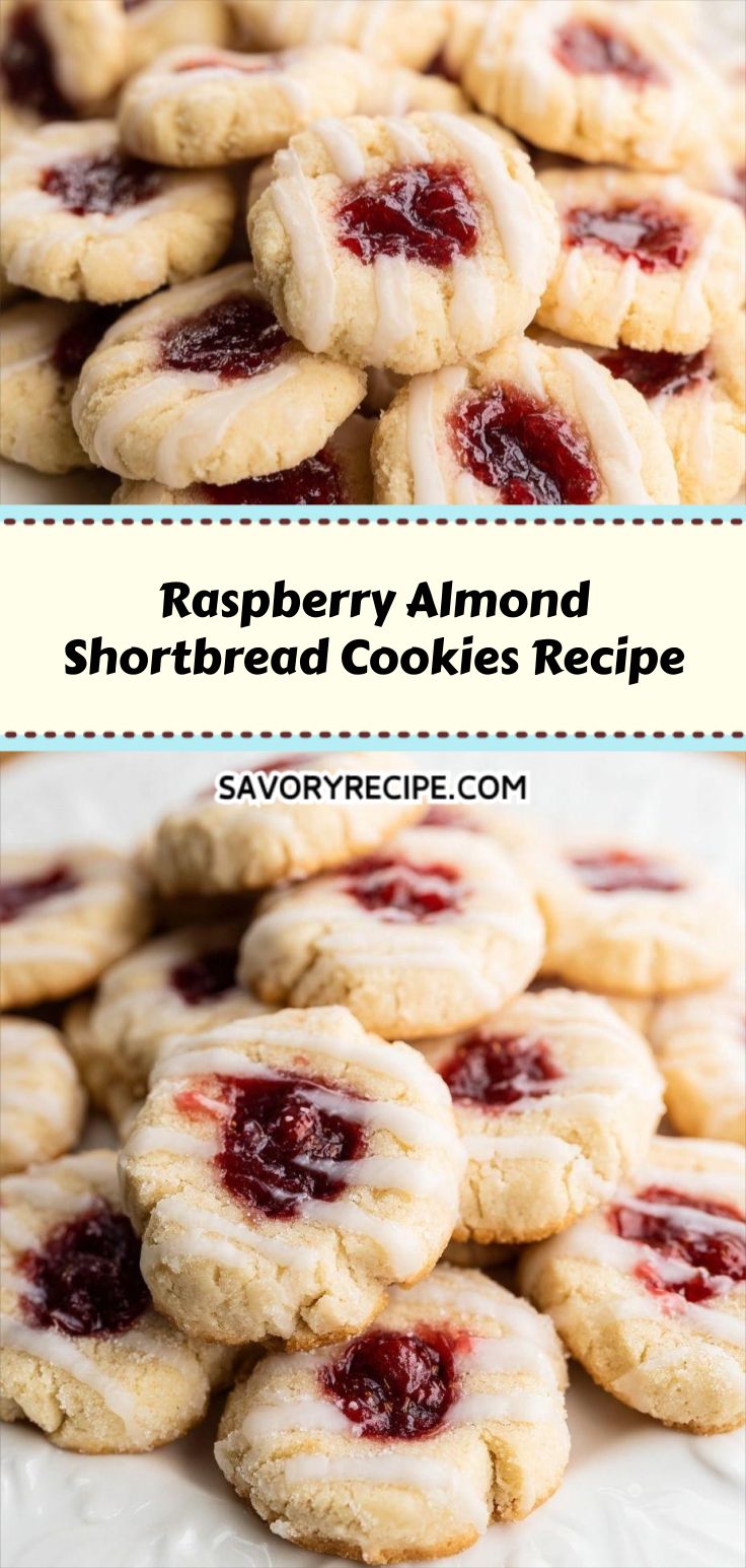 Raspberry Almond Shortbread Cookies Recipe